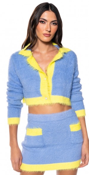 AKIRA - ALWAYS MOODY FUZZY CROPPED CARDIGAN