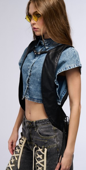 AKIRA - BELLA PU FRINGE HARNESS