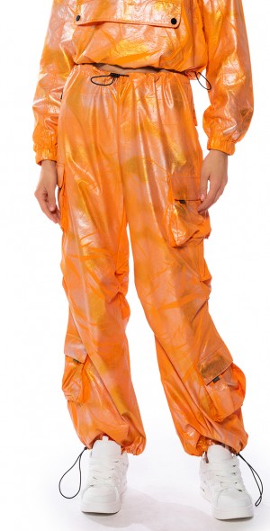 AKIRA - BRIGHT BRIGHT GILDED PARACHUTE PANTS