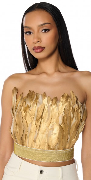 AKIRA - FLY AWAY FEATHER TUBE TOP