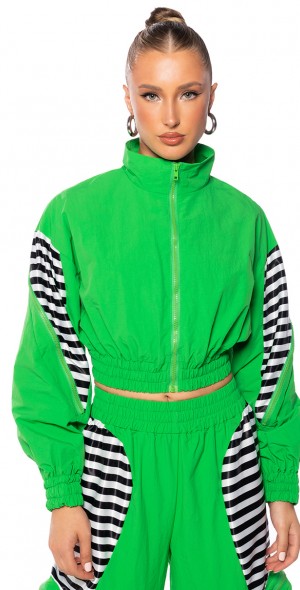 AKIRA - PIT STOP NEON ZIPPER DETAIL ZIP UP JACKET
