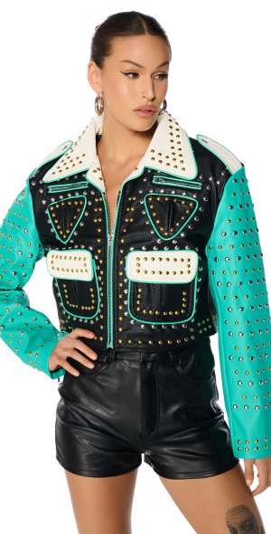 AKIRA - WILD WEST STUDDED MOTO JACKET
