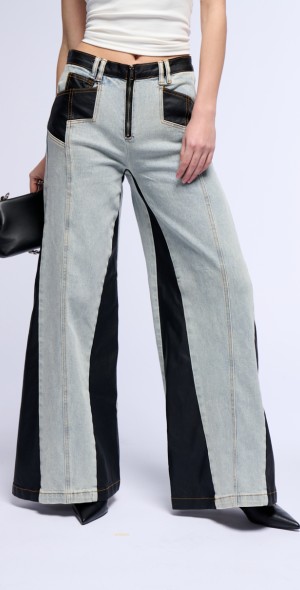 AKIRA - WILL COLORBLOCK WIDE LEG JEAN