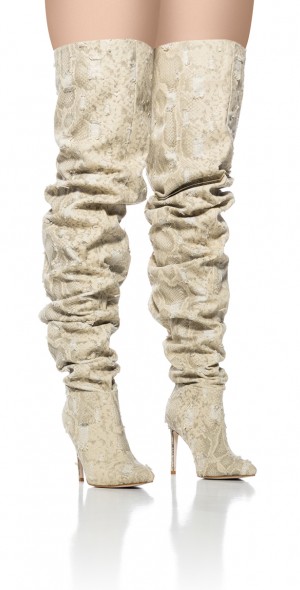 AZALEA WANG - AMBIVERT THIGH HIGH BOOT IN CREAM
