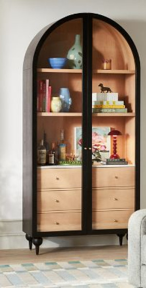 Anthropologie - Fern Marble-Top 94" Three-Drawer Storage Cabinet