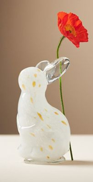 Anthropologie - Glass Art Bunny Decorative Object