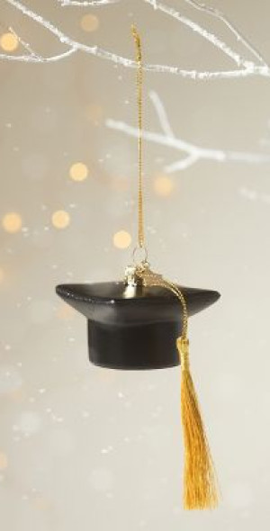 Anthropologie - Graduation Cap Glass Ornament