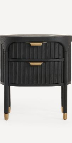 Anthropologie - Isla Fluted Wood Nightstand