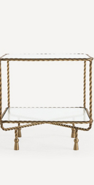 Anthropologie - Lark Glass Side Table