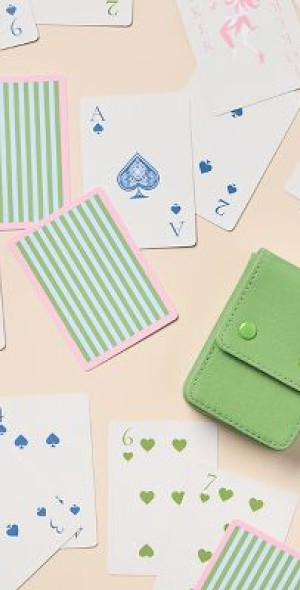 Anthropologie - Linen Playing Card Set