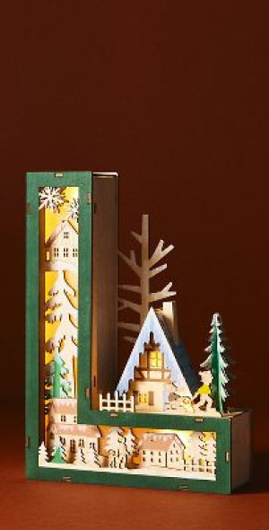 Anthropologie - Monogram Wonderland Light-Up Scene