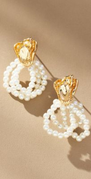 Anthropologie - Pearl Loop Earrings