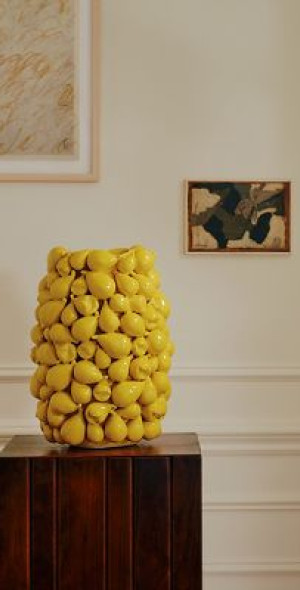 Anthropologie - Stoneware Fig Vase