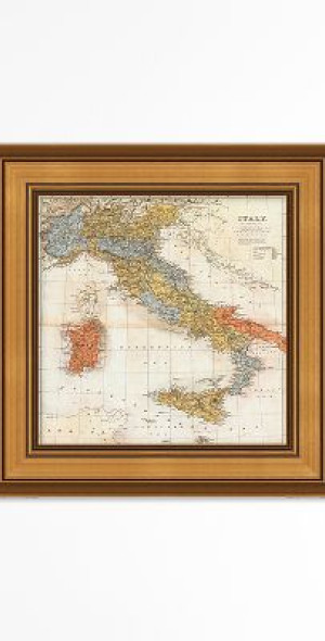 Anthropologie - Vintage Map of Italy Wall Art