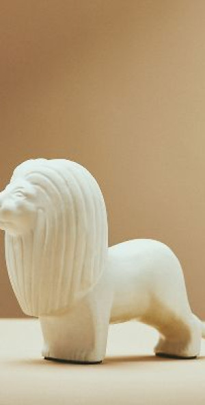Anthropologie - White Lion Decorative Object