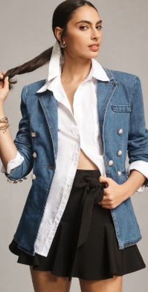 Avec Les Filles - Denim Blazer Jacket