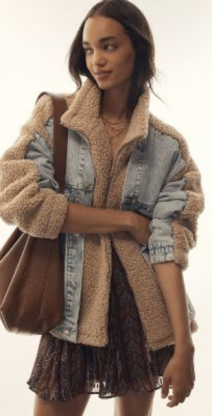 BLANKNYC - Fuzzy Wuzzy Denim Sherpa Jacket