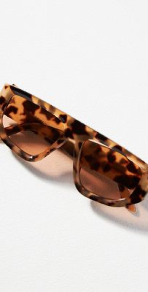 By Anthropologie - Angular Tortoise Aviator Sunglasses