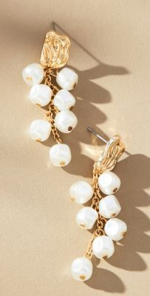 By Anthropologie - Multi Pearl Drop Earrings