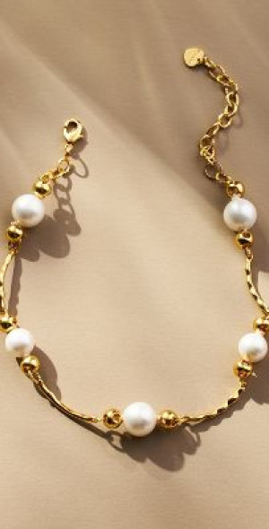 By Anthropologie - Pearl Link Chain Necklace