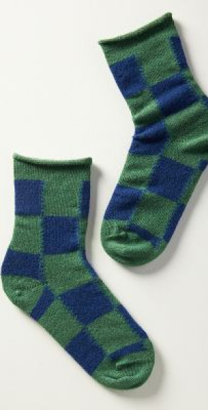 By Anthropologie - Plush Grid Socks