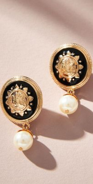 By Anthropologie - The Restored Vintage Collection: Coin Earrings