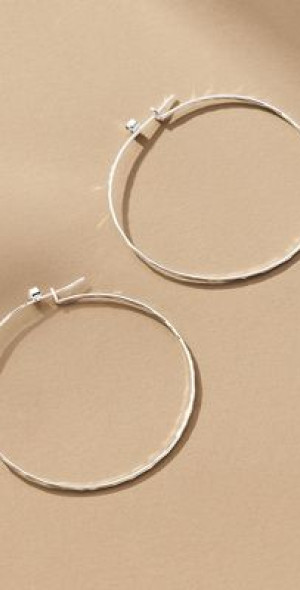 By Anthropologie - Thin Large Hoop Earrings