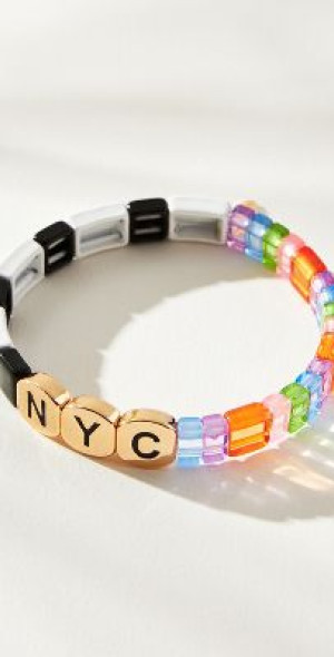 By Anthropologie - Worded Beaded Chicklet Bracelet