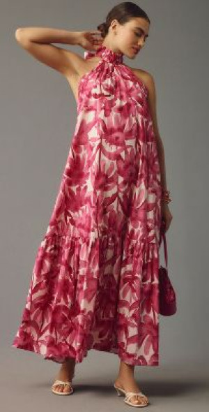 Corey Lynn Calter - Halter Tiered Maxi Dress