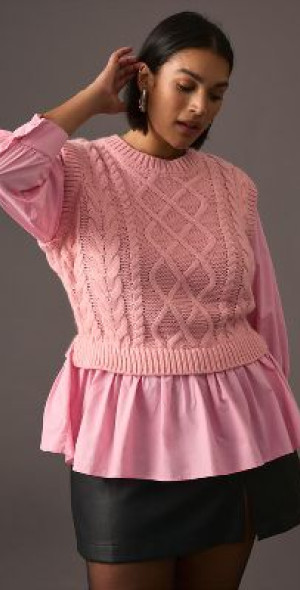 English Factory - Mixed-Media Sweater