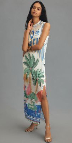 Farm Rio - Graphic Mesh Midi Dress