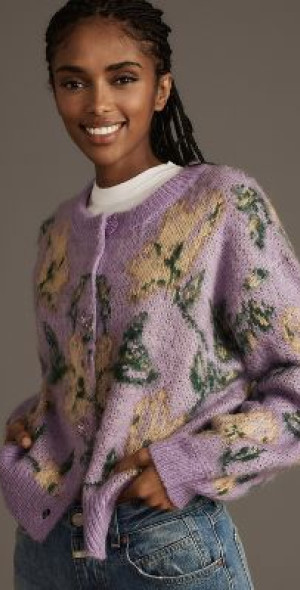 Greylin - Printed Cardigan Sweater