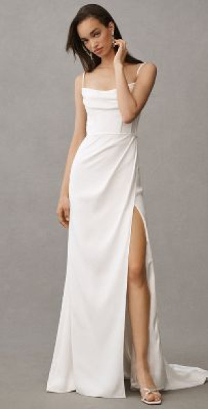 Jenny by Jenny Yoo - Libby Off-The-Shoulder Draped Crepe Wedding Gown