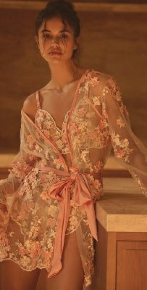 Kilo Brava - Embroidered Short Robe