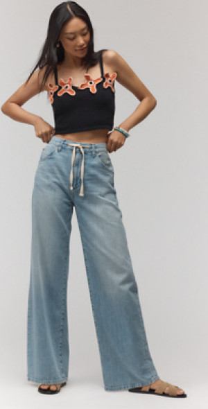 LE JEAN - Luna High-Rise Relaxed Wide-Leg Jeans