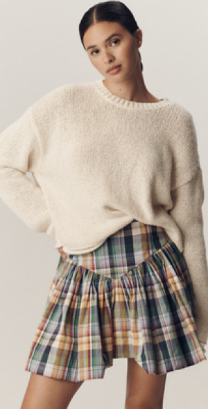 Maeve - Basque-Waist Mini Skort