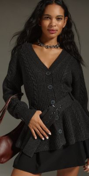 Maeve - Belted Cable Cardigan Sweater