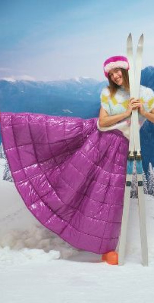 Maeve - Ski Puffer Maxi Skirt