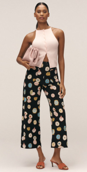 Maeve - The Colette Crop Wide-Leg Pants by : Danielle Kroll Edition