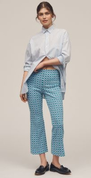 Maeve - The Cricket Club Margot Kick-Flare Cropped Pants by