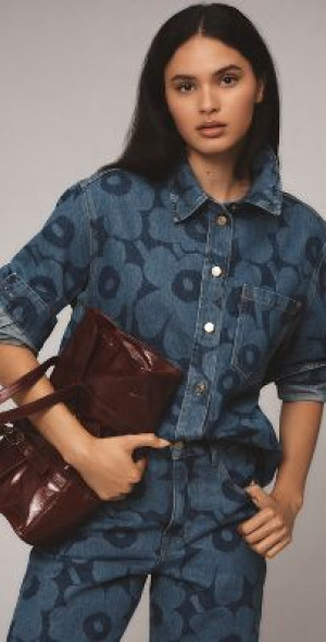 Marimekko - Maridenim Vaihe Unikko Denim Shirt Top