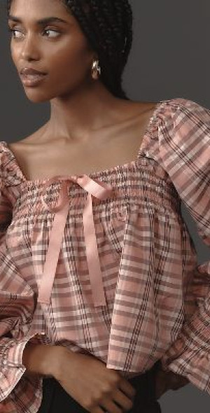 Mille - Jesse Smocked Puff-Sleeve Top