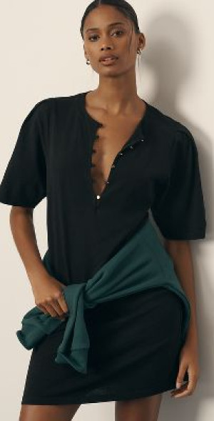 Nation LTD - Sallie Short-Sleeve Popover Mini Dress