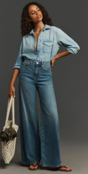 NSF - Delta High-Rise Wide-Leg Jeans