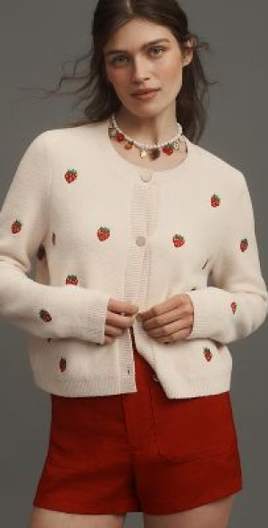 NVLT - Strawberry Print Knit Lady Jacket
