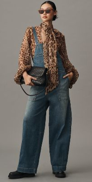 Pilcro - Barrel-Leg Zip-Front Overalls