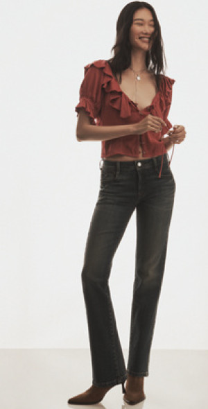 Pilcro - Low-Rise Relaxed Straight-Leg Jeans