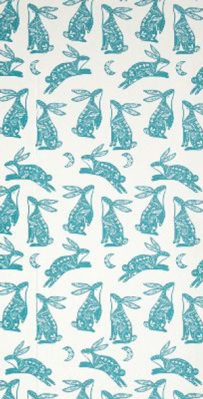Roller Rabbit - Batik Bunny Wallpaper