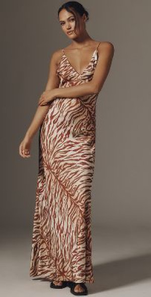 Ronny Kobo - Rowan V-Neck Maxi Slip Dress