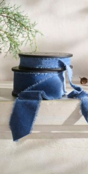 Terrain - Antiqued Frayed Velvet Ribbon